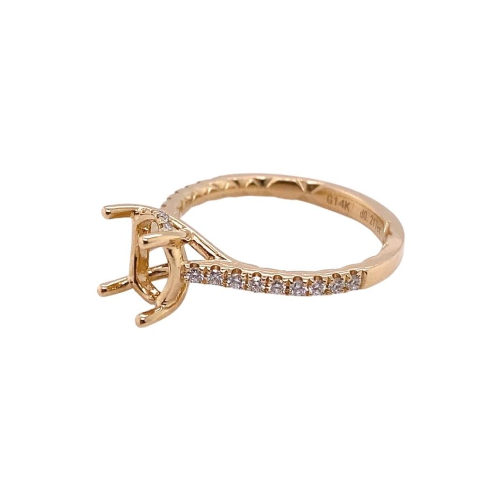 Timeless Bridal Oval Solitaire Mounting with Trellis head and Hidden ...