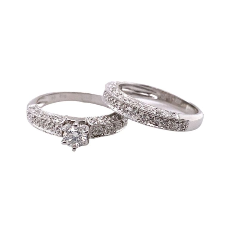 Solitaire Wedding Set | Metals in Time