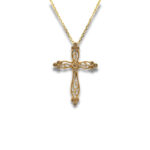 Diamond Swirl Antique Style Cross | Metals in Time