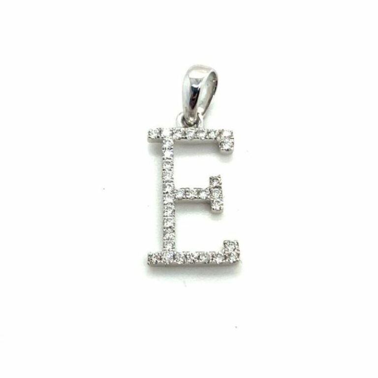 Diamond Initial Pendant, 0.15-0.25c | Metals in Time