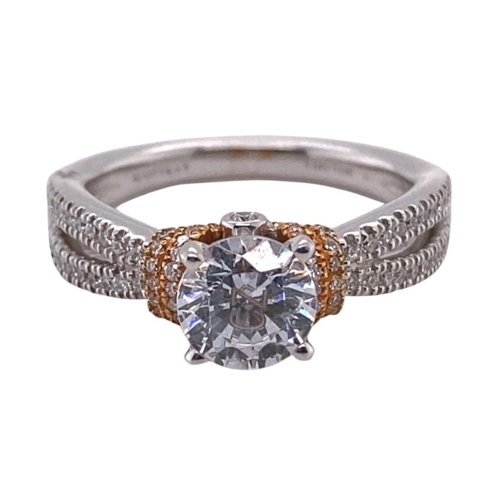 Scott Kay Two-Tone Split Shank Engagement Setting, 0.35ctw | Metals in Time