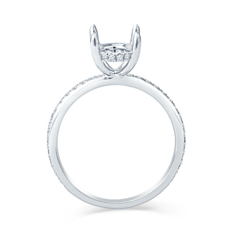 Timeless House Collection Oval Hidden Halo Engagement Ring | Metals in Time