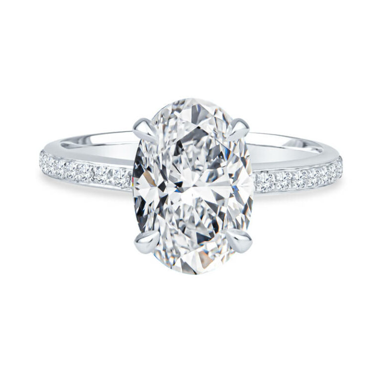 Timeless House Collection Oval Hidden Halo Engagement Ring | Metals in Time
