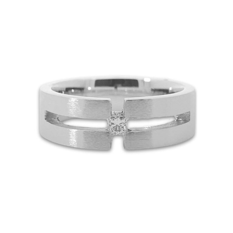 7mm Split Shank .14ctw Gents Wedding Band | Metals in Time